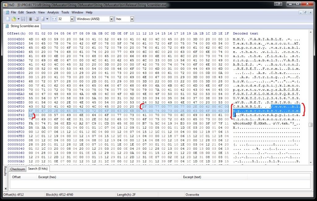 ExRockets Blog | VB.NET SIMPLE STRING OBFUSCATOR SCRAMBLER